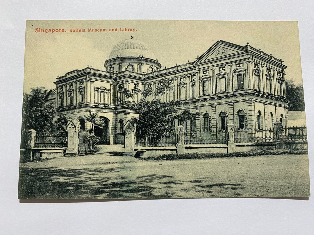 Singapore vintage original postcard pre 1907 raffles museum and library ...