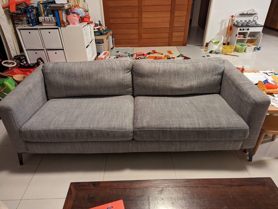 Sofa Ikea 3 seater, Furniture & Home Living, Furniture, Sofas on Carousell