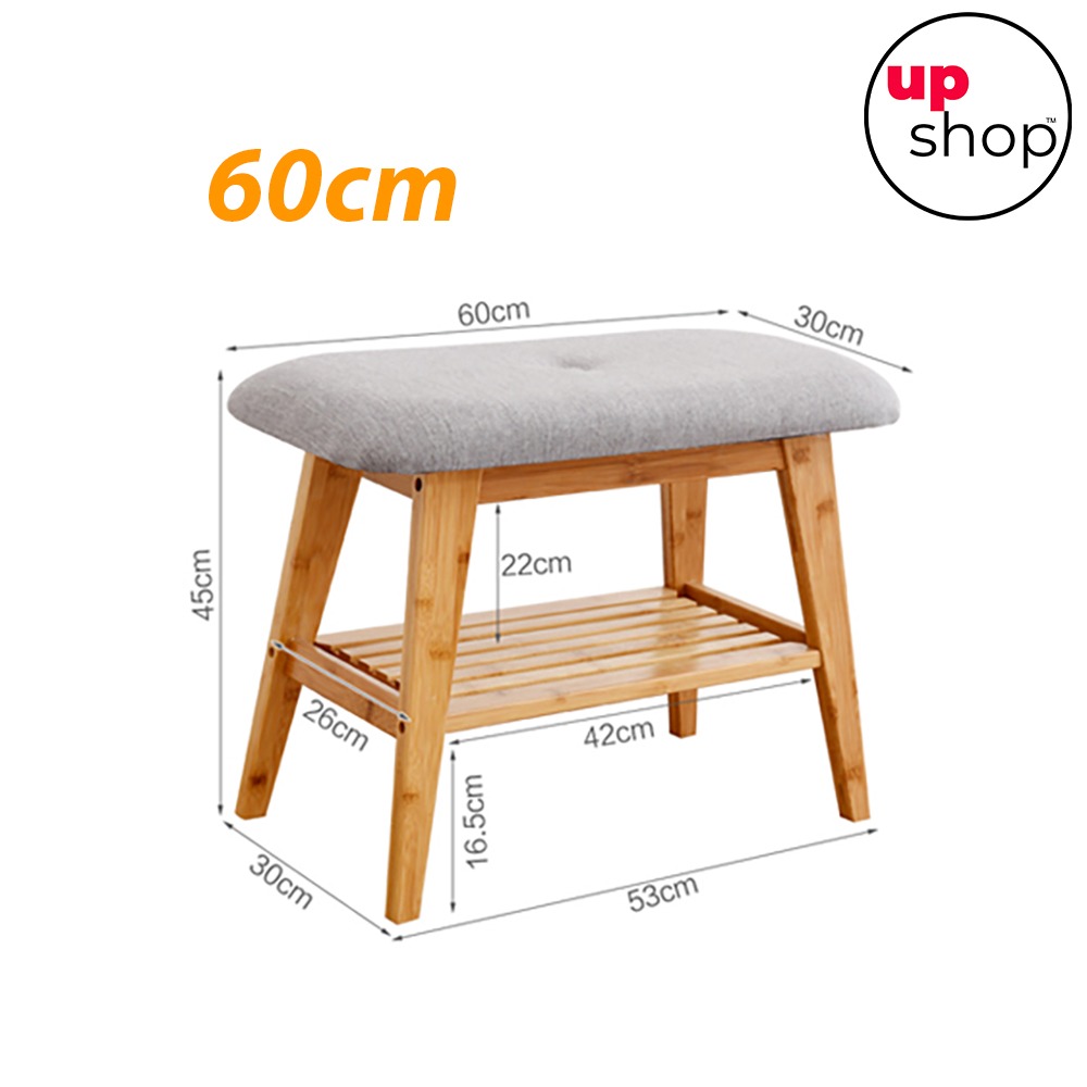 Solid Wood Shoe Bench / Shoes Rack / Scandinavian Design- 60cm Length ...