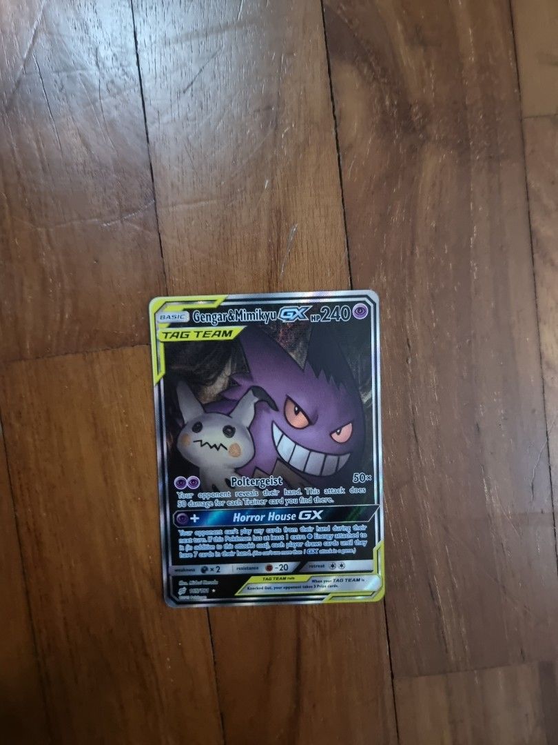 Sun & Moon Gengar & Mimikyu GX (Alternate Art), Hobbies & Toys, Toys & Games on Carousell