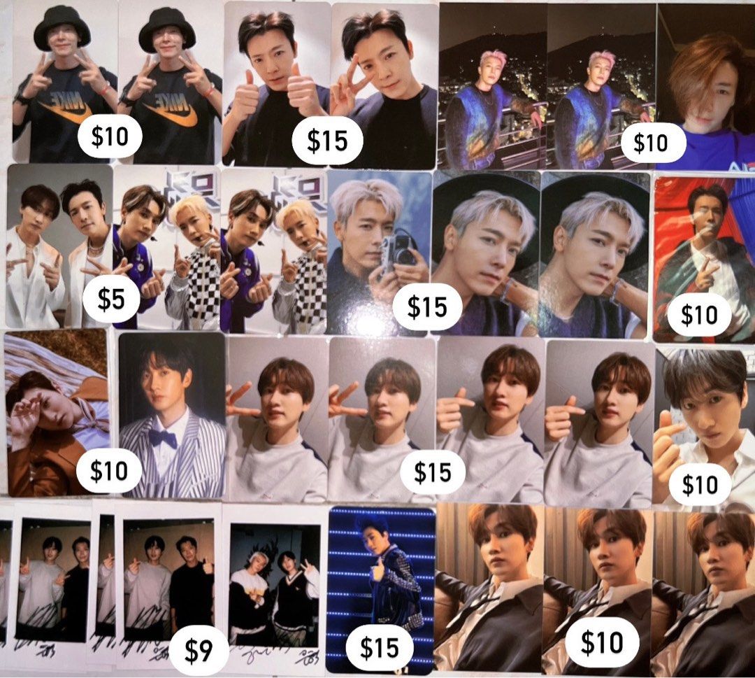 SUPER JUNIOR PHOTOCARDS LEETEUK HEECHUL YESUNG SHINDONG EUNHYUK DONGHAE ...