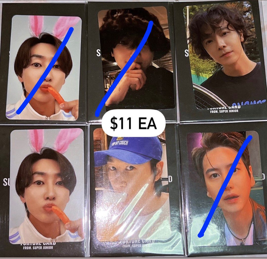 SUPER JUNIOR PHOTOCARDS LEETEUK HEECHUL YESUNG SHINDONG EUNHYUK DONGHAE ...