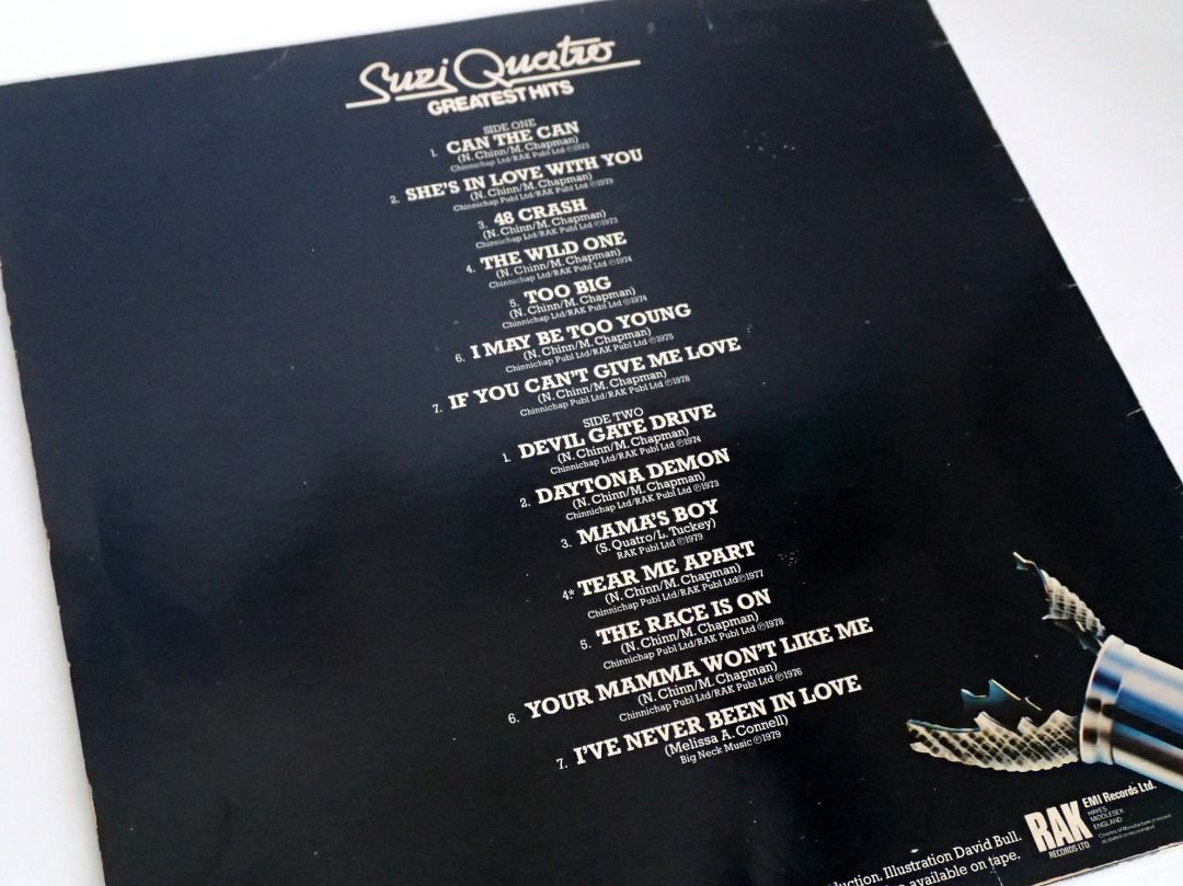 Suzi Quatro Greatest Hits Vinyl LP, Hobbies & Toys, Music & Media ...