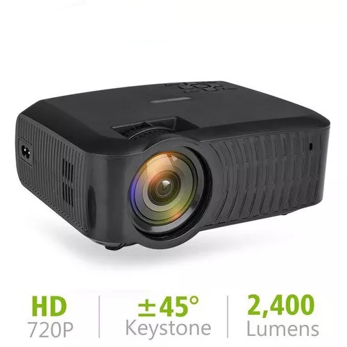 T23K Mini Projector Native 1280*720 HD LED Video Theater Portable 2400 ...