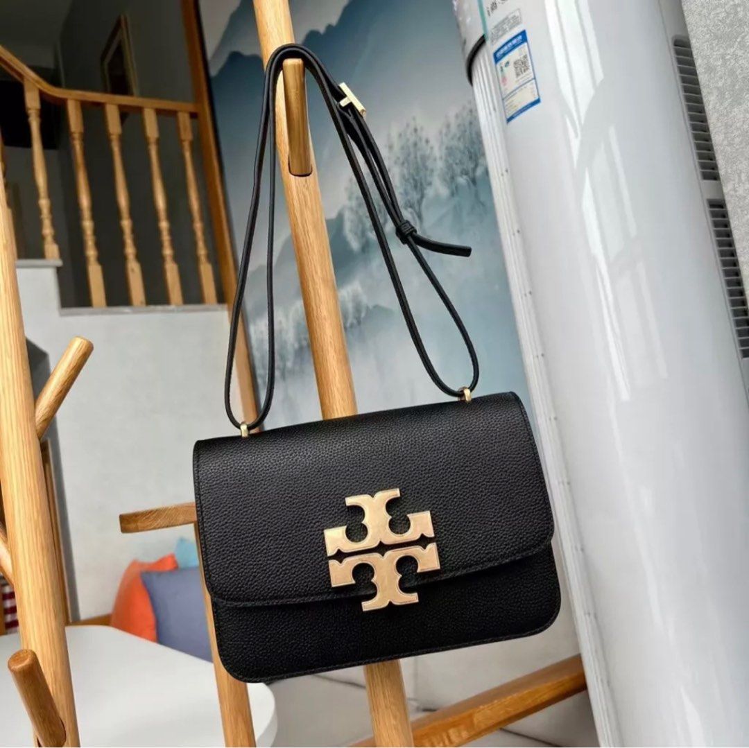 TB Eleanor Pebbled Convertible Shoulder Bag, Women's Fashion, Bags ...