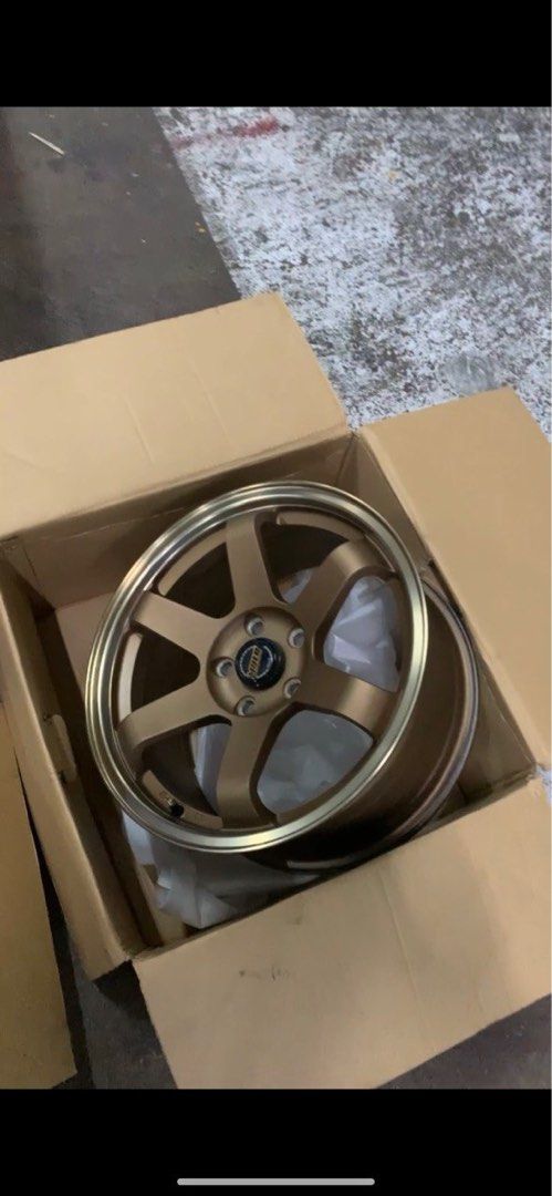 TE37 Replica rims, Car Accessories, Tyres & Rims on Carousell