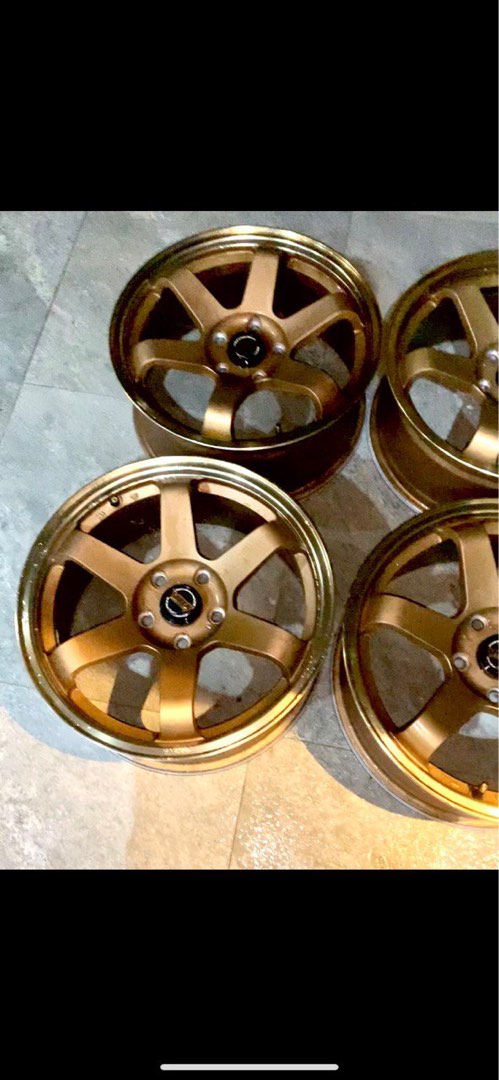 TE37 Replica rims, Car Accessories, Tyres & Rims on Carousell