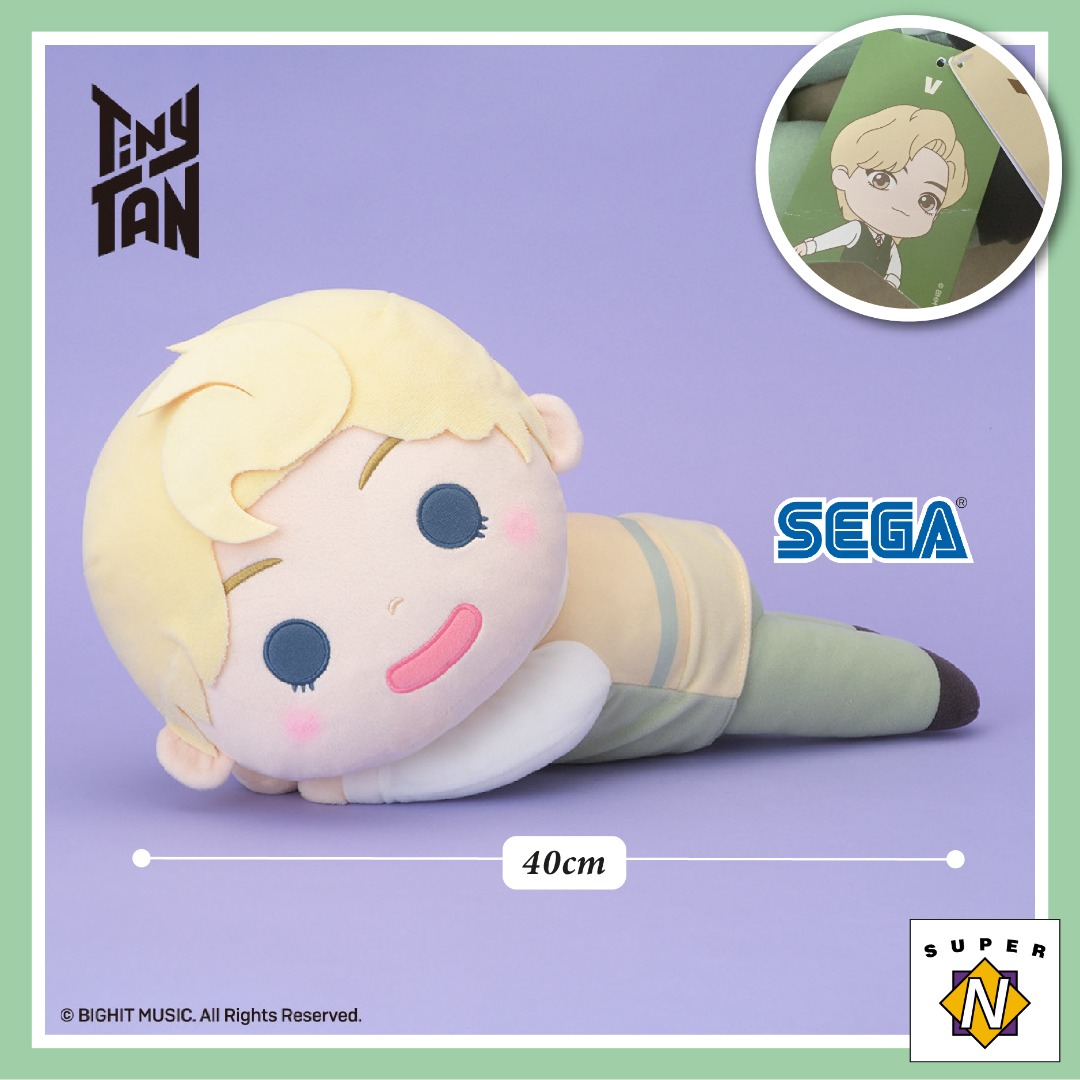 TinyTAN "V" (Tae-Hyung) ~Dynamite~ Dreamy Series Mega Jumbo Plush Toy by SEGA Japan / 40cm ...