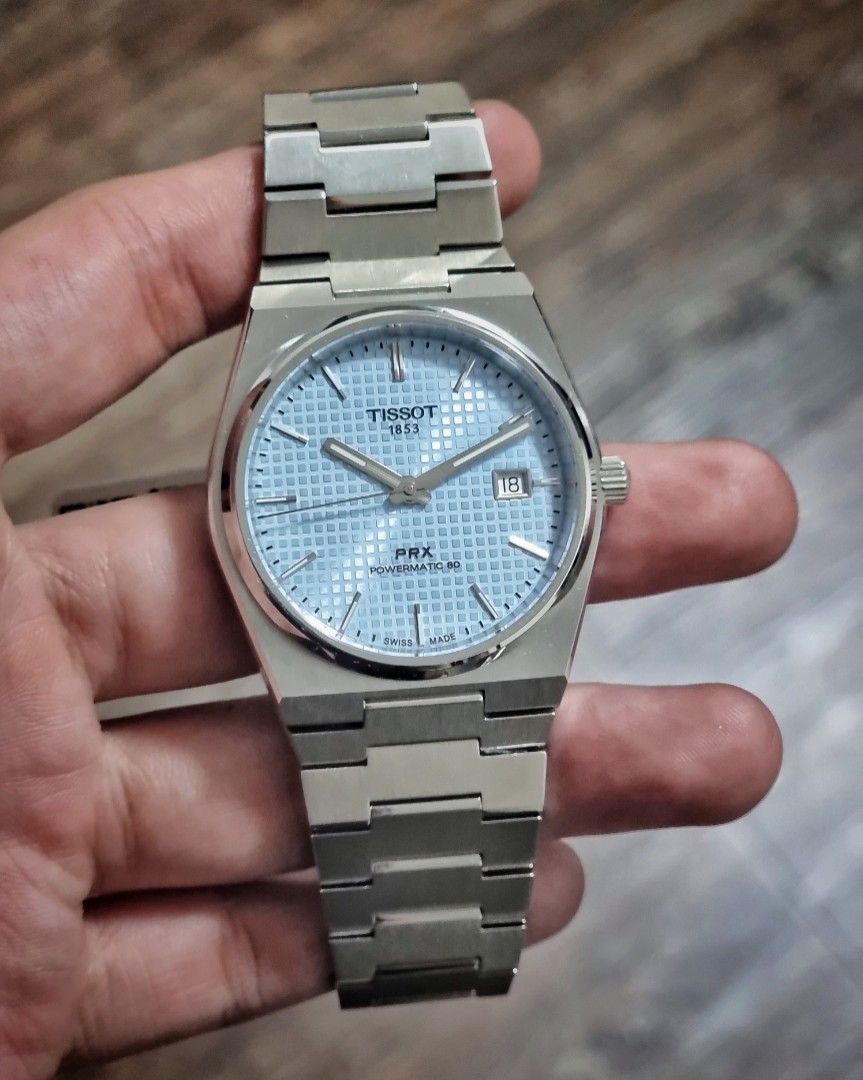 Tissot PRX Powermatic 80 "Ice Blue" Dial, Men's Fashion, Watches & Accessories, Watches on Carousell