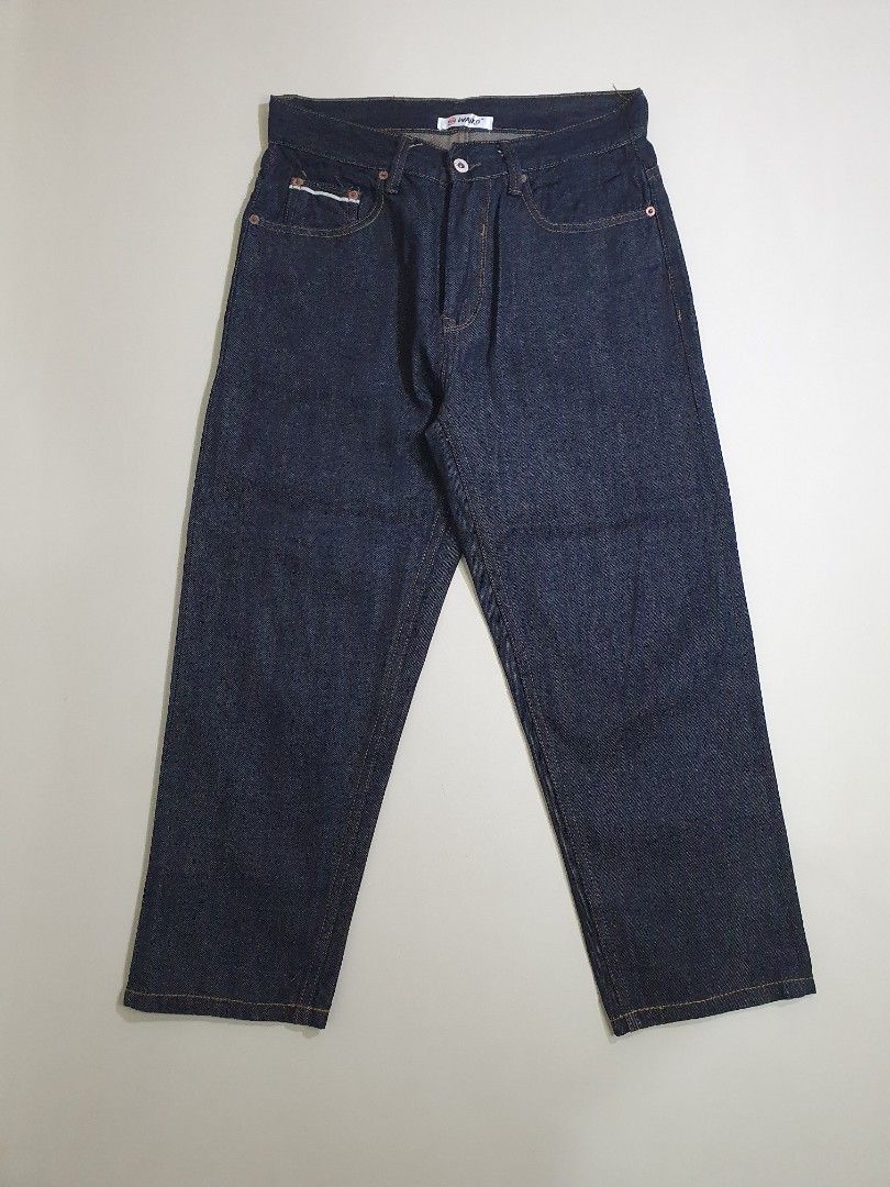 "UNCLE FU" WIDE TAPERED SELVEDGE JEANS, Men's Fashion, Bottoms, Jeans ...