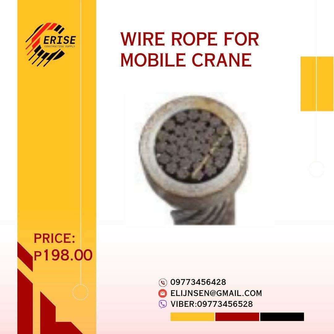 WIRE ROPE FOR MOBILE CRANE, Commercial & Industrial, Construction ...