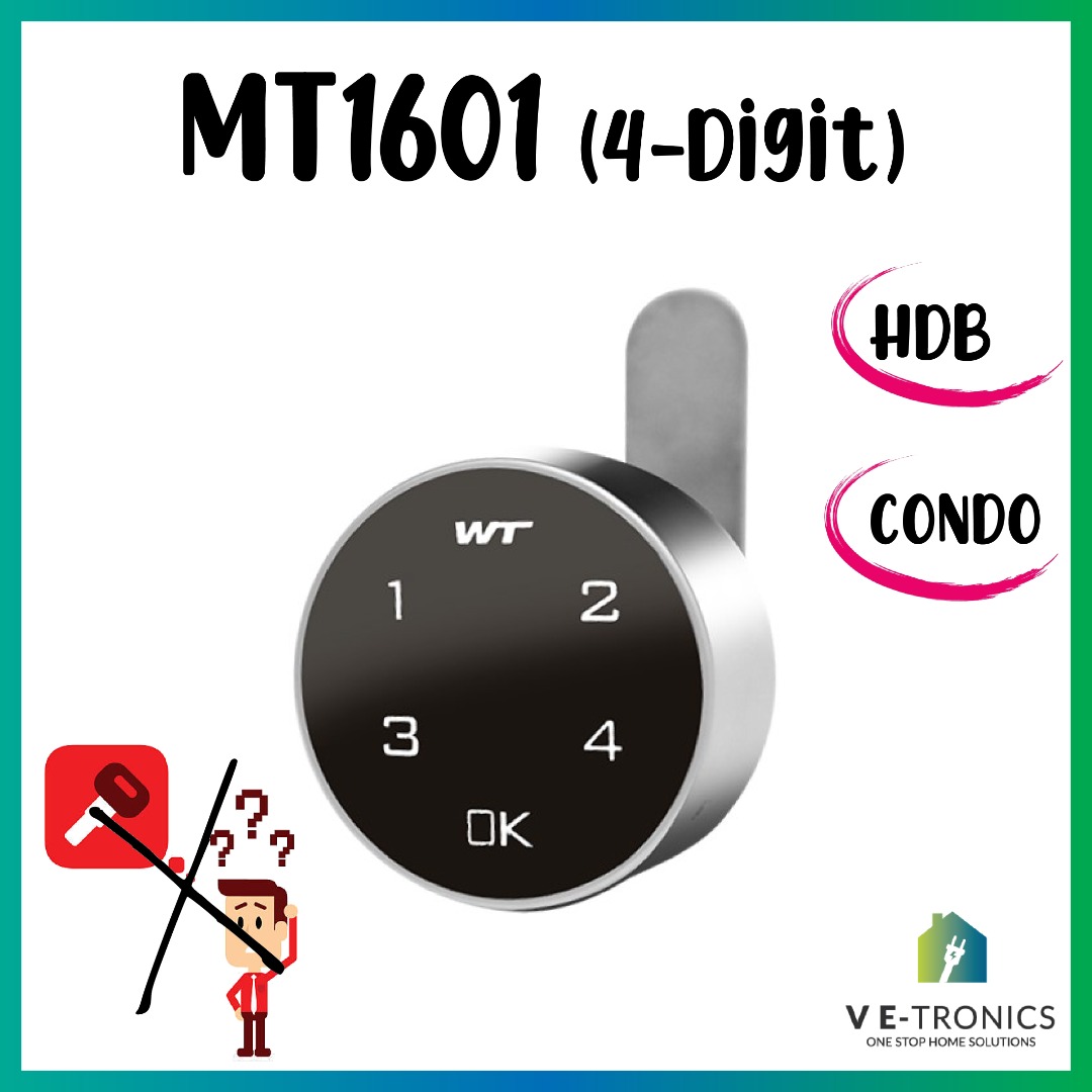 WT Smart Digital Keyless Mailbox Letterbox Lock for HDB Condo Anti ...