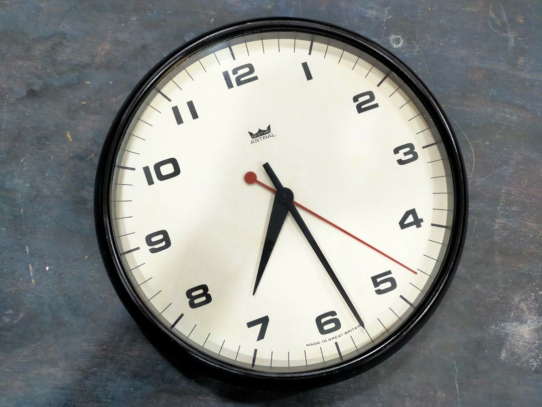 1950s Smith Electric Clock, Furniture & Home Living, Home Decor, Clocks ...