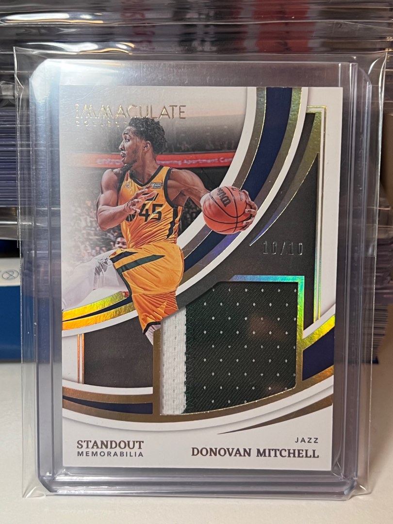 2021-22 Immaculate Donovan Mitchell 2 Color Game Worn Patch Gold /10 ...