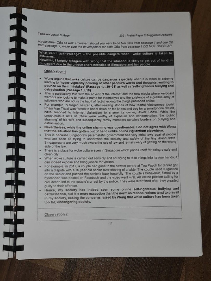 2021 General Paper (GP) Prelim Papers (All Schools), Hobbies & Toys ...