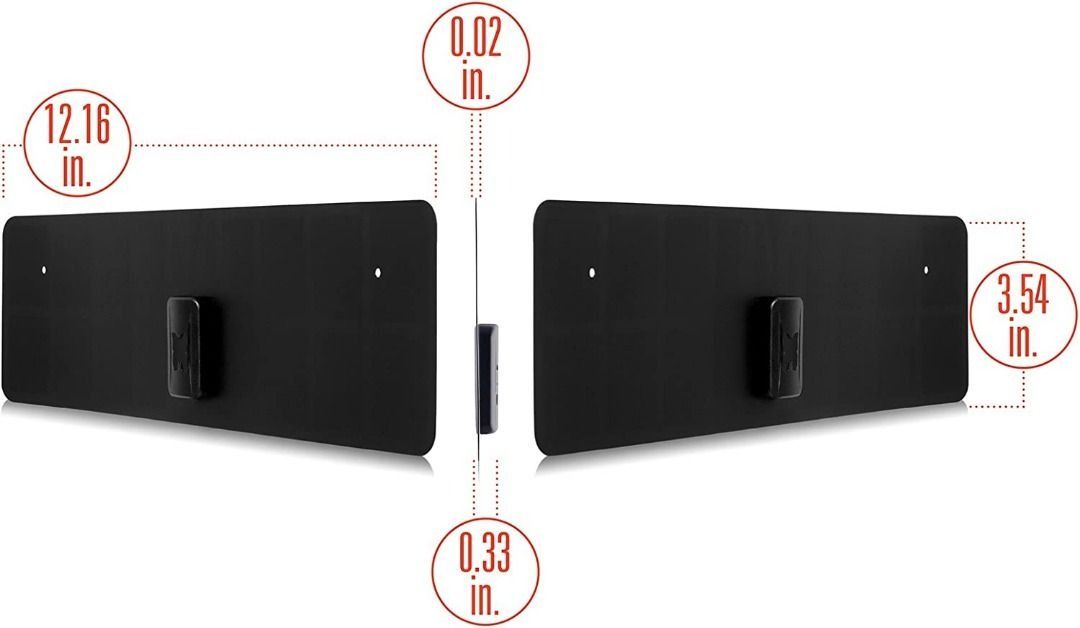 [3848] RGTech Monarch 40 Black Indoor HDTV Flat Paper Thin Antenna ...