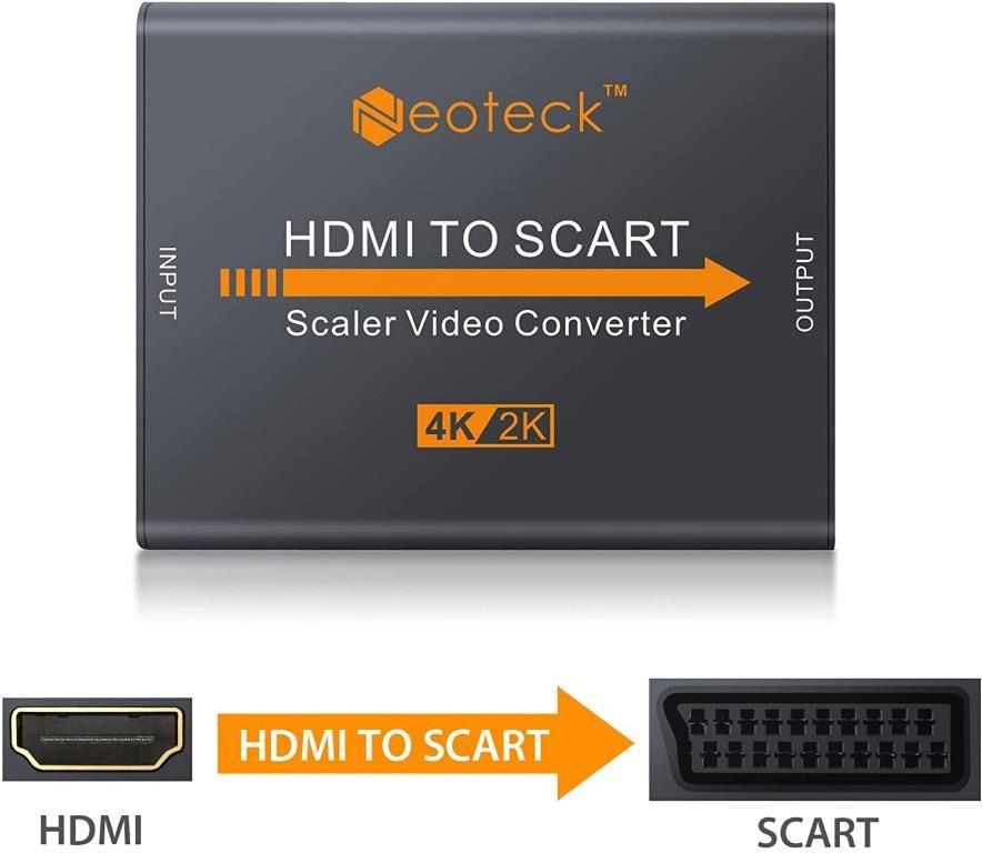 [3900] Neoteck Aluminum 4K HDMI to SCART Converter Composite HD Video ...