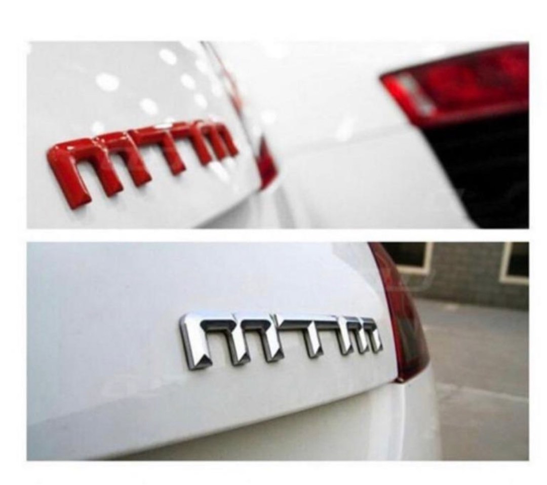 3D Audi mtm Badge Emblem, Motorcycles, Motorcycle Accessories on Carousell