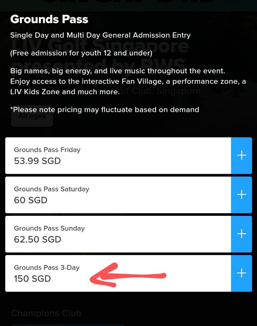 Sunday 30/4 Grounds Pass LIV Golf, Tickets & Vouchers, Event Tickets on ...