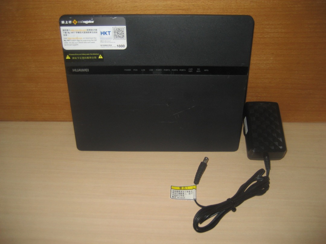 🌟🌟🌟 💯%原裝 HUAWEI 華為 EchoLife HG8045Q 光纖 WiFi Modem / Router 連 【原裝】火牛 💥 ...