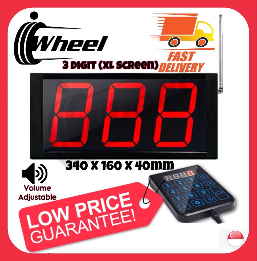 🔥 INSTOCK - Wireless Queue Number - Queue Calling System Buzzer Display - pos system receipt ...