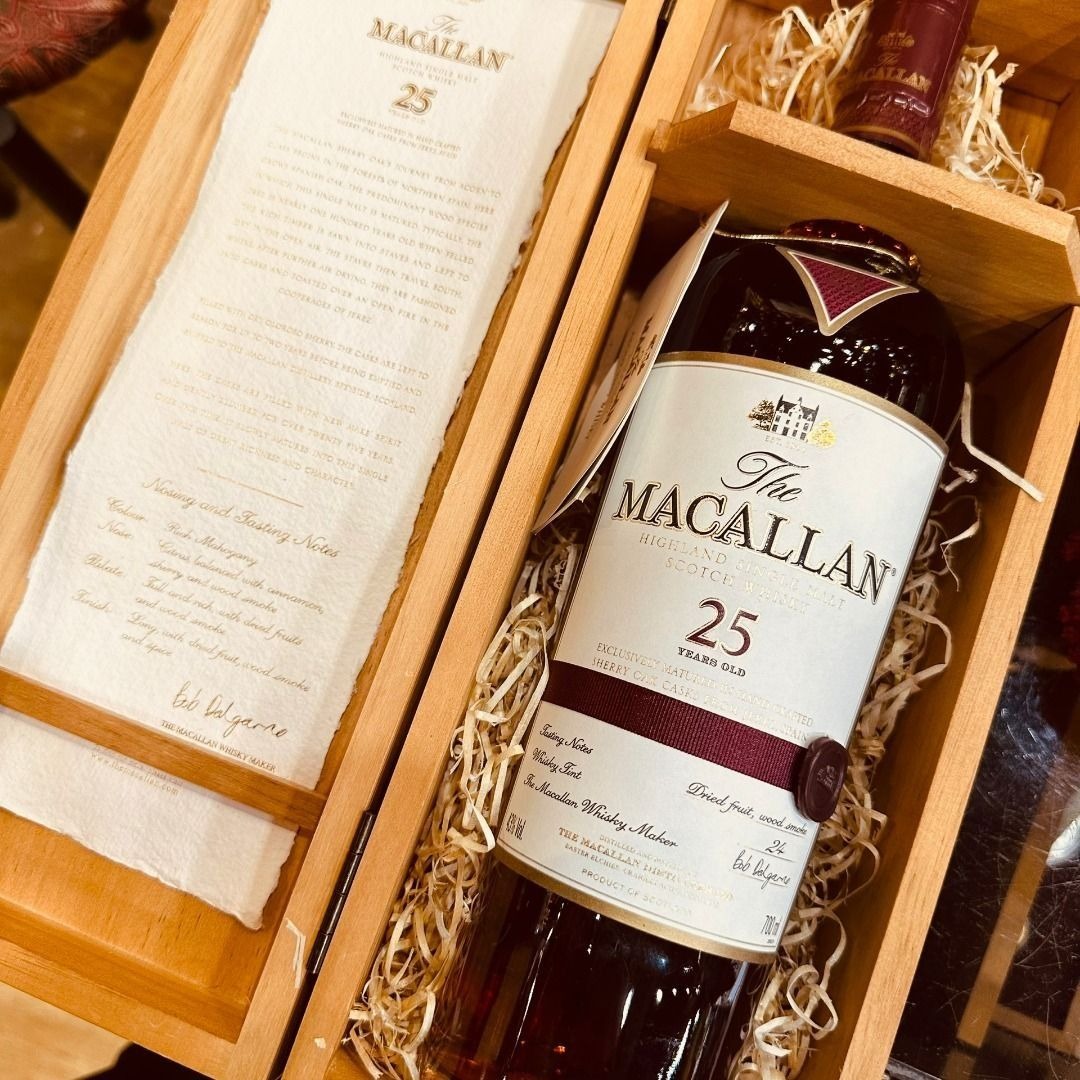 實力收購 The Macallan 25 Year Old Sherry Oak 麥卡倫 威士忌 whisky, 嘢食 & 嘢飲, 酒精飲料 ...