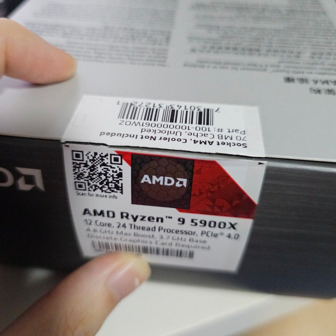 AMD Ryzen 9 5900x Cpu Processor Desktop Computer AM4, Computers & Tech ...