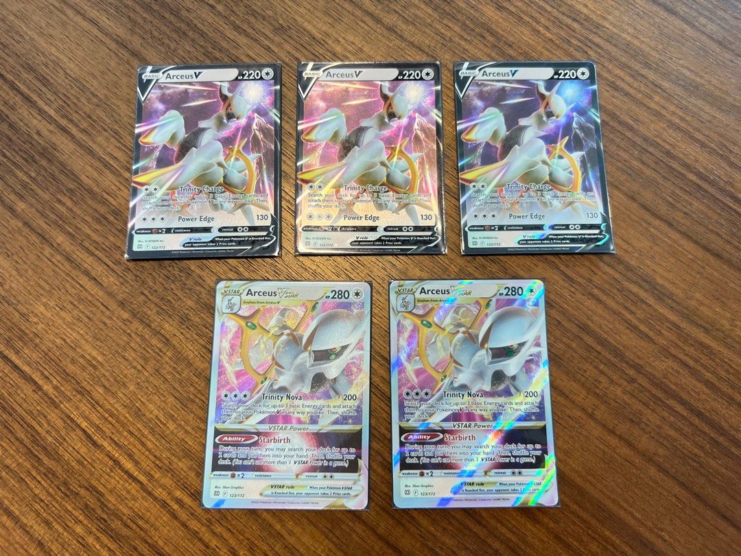 Arceus V Star Play Set Brilliant Star PTCG Playable Card Competitive ...