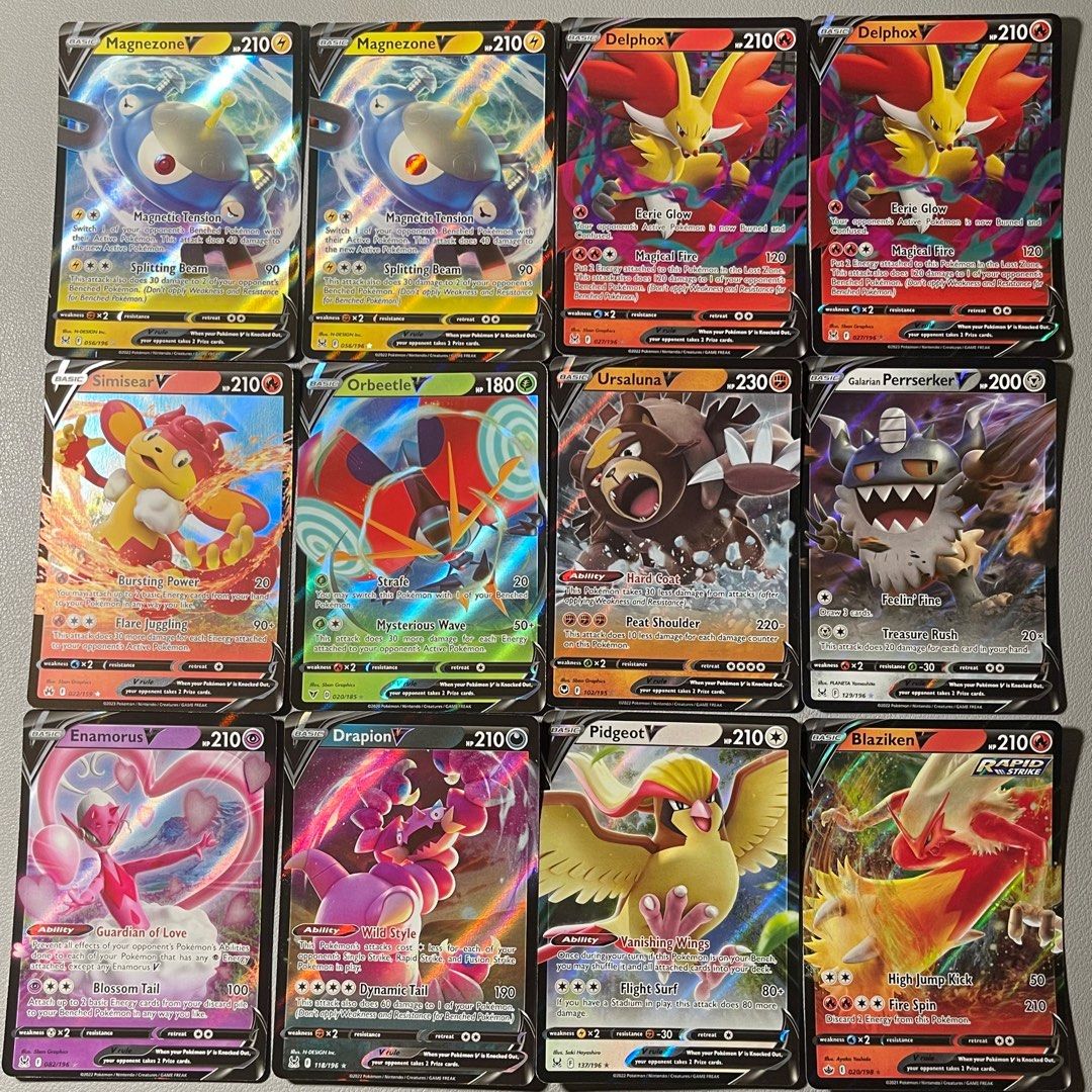 Assorted V Pokemon Trading Card Game ( ENGLISH ) , Hobbies & Toys, Toys ...