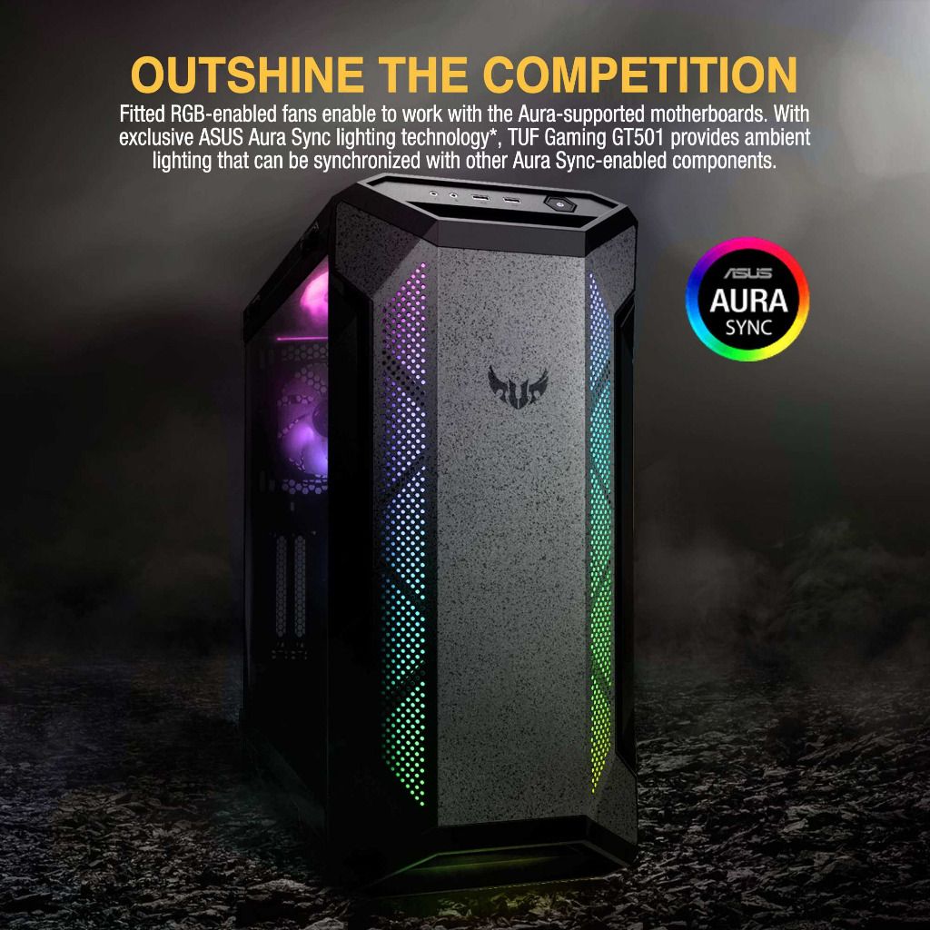 ASUS TUF Gaming GT501 With Handle EATX Desktop PC Casing Front 3*12CM ...
