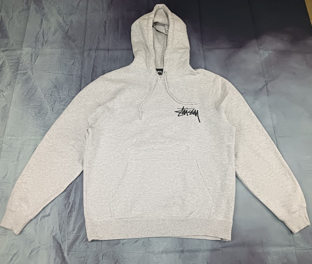 authentic stussy embroidered signature logo pullover hoodie on Carousell