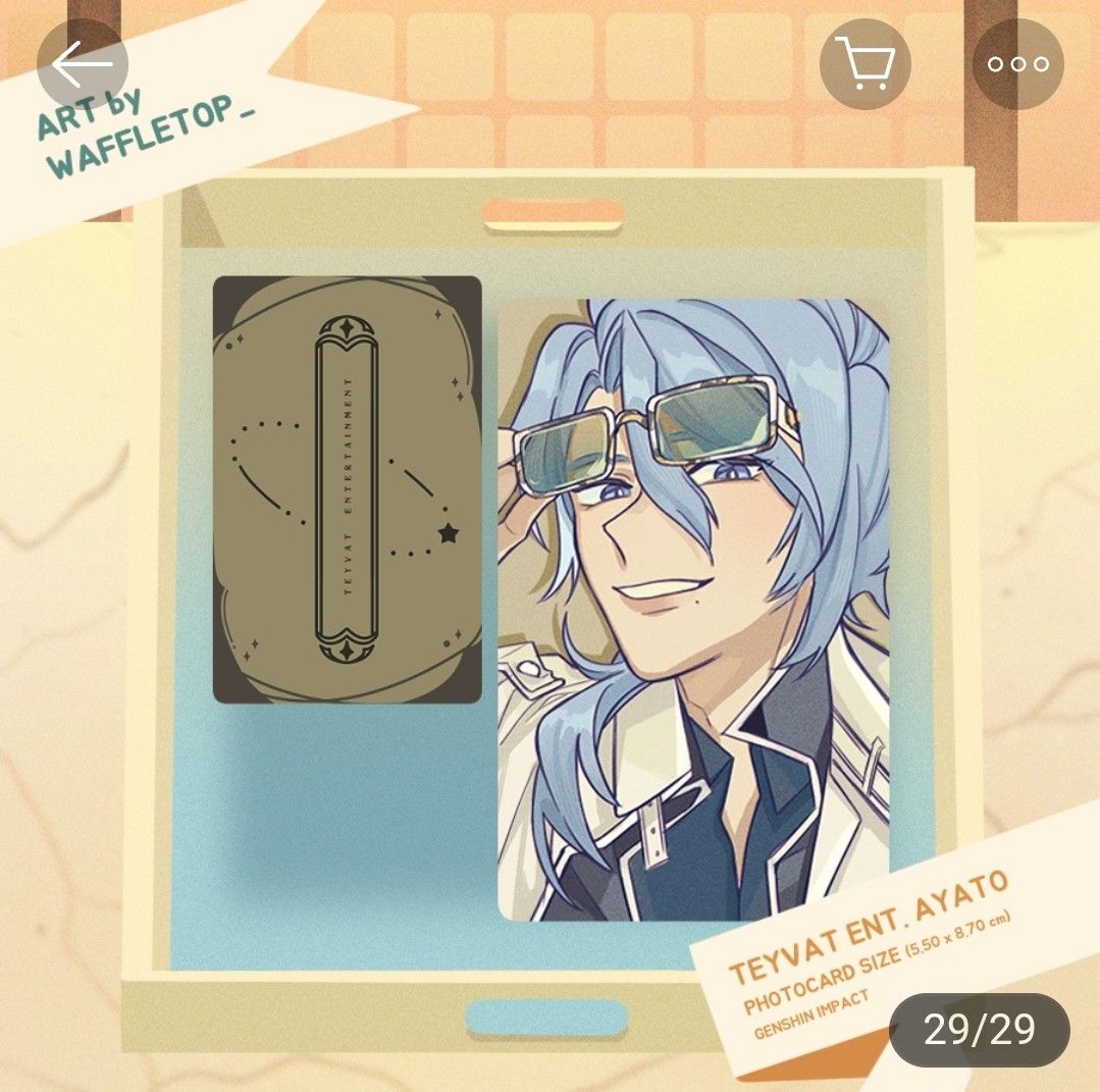 ayato photocard print genshin, Hobbies & Toys, Memorabilia ...