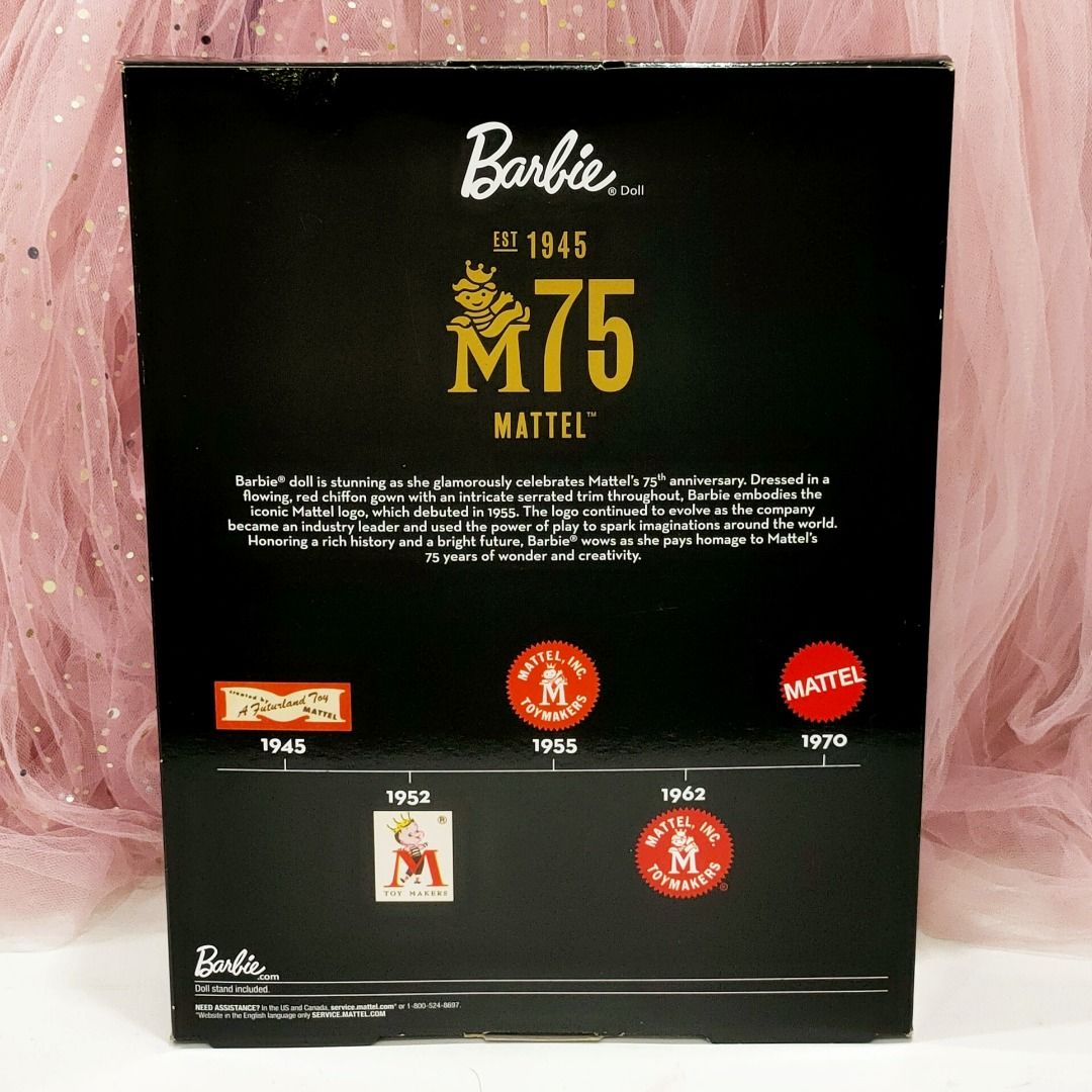 Barbie Collector Mattel 75th Anniversary Doll (Blonde), Hobbies & Toys ...