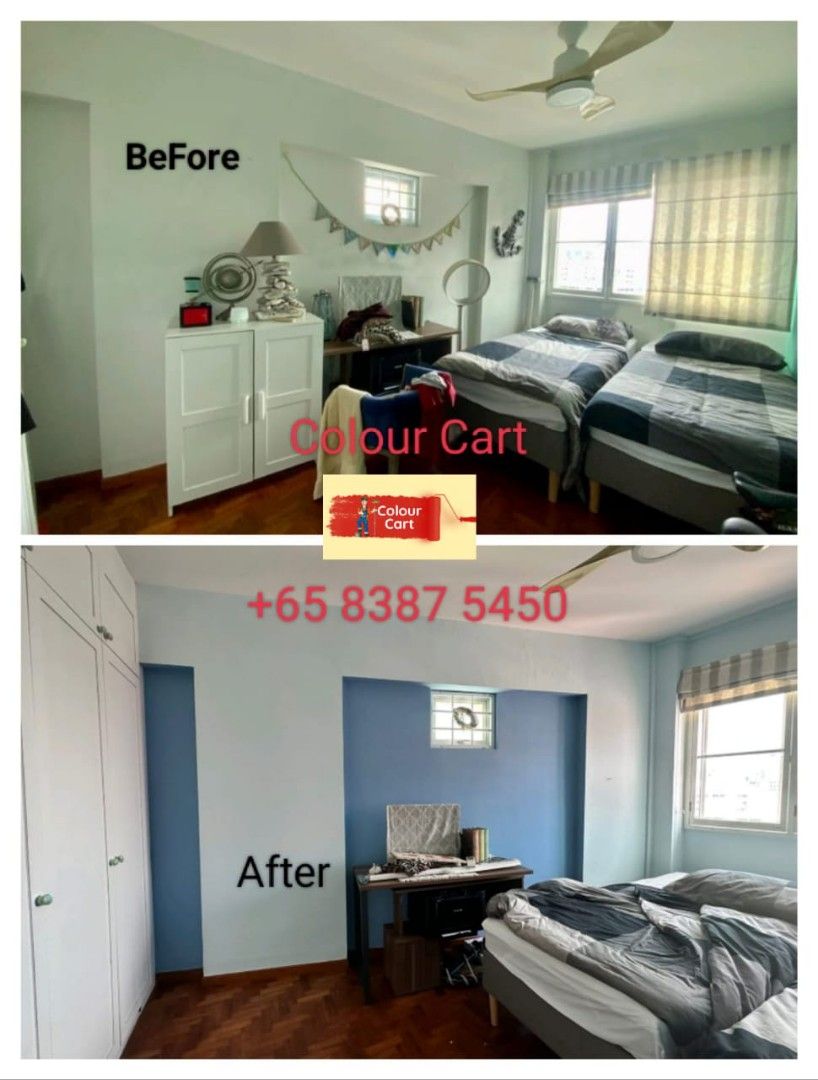Bedroom paint! Living room paint! House painting! Toilet floor epoxy ...