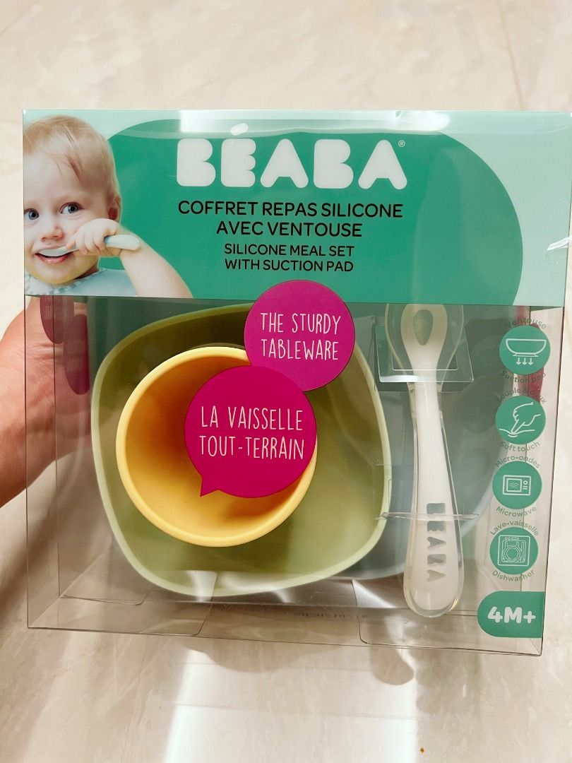 BNIB Beaba Silicone Suction Baby Meal Set, Babies & Kids, Nursing ...