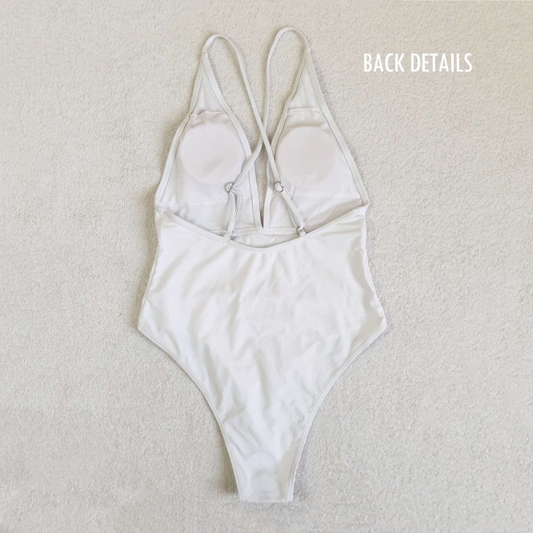 BRAND NEW WHITE BAYWATCH VIBE ONE PIECE SWIMSUIT on Carousell