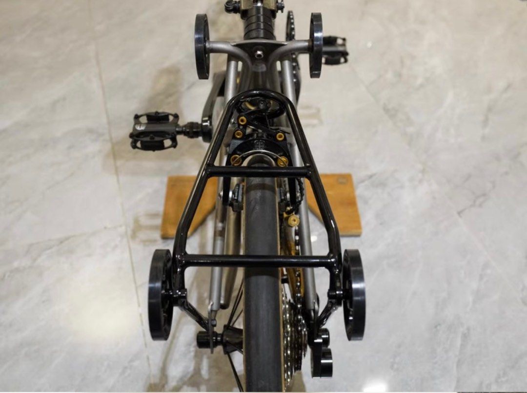Brompton Titanium Q rack pikes UJ ezy wheel royale ace custom, Sports ...