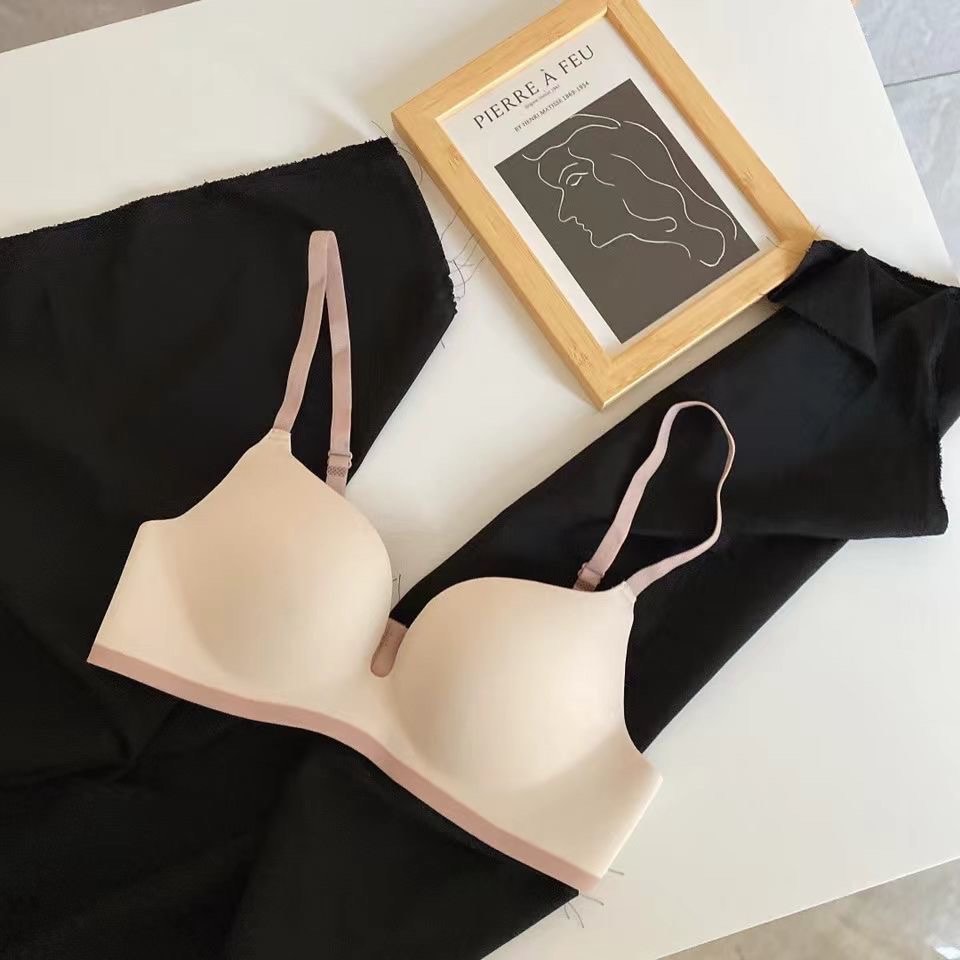 Candy Beige Push Up Bra with Foam | Cream Non-wire Bra on Carousell