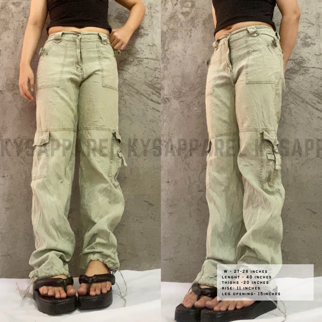 CARGO PANTS LIGHT GREEN on Carousell