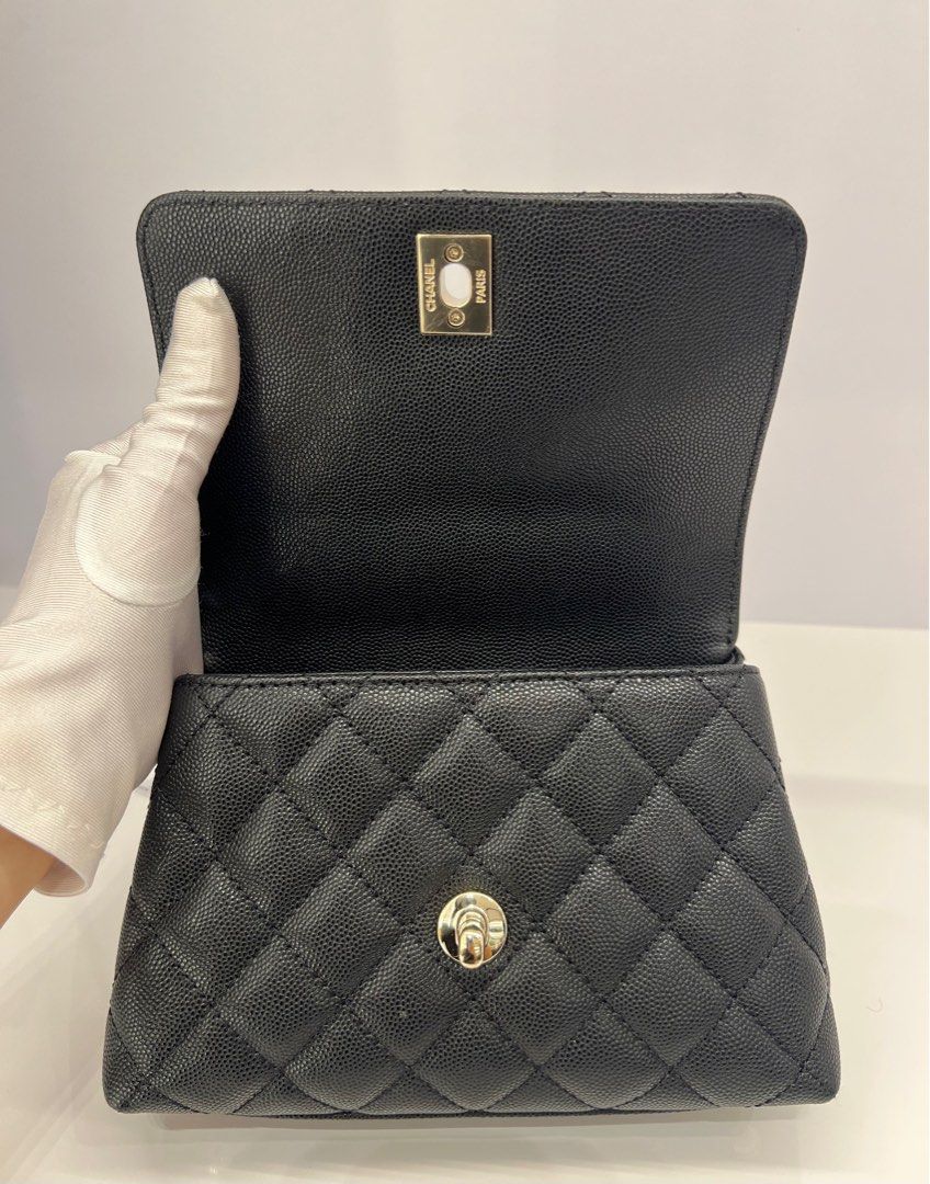 Chanel Mini Coco Handle Caviar Black GHW, Luxury, Bags & Wallets on ...