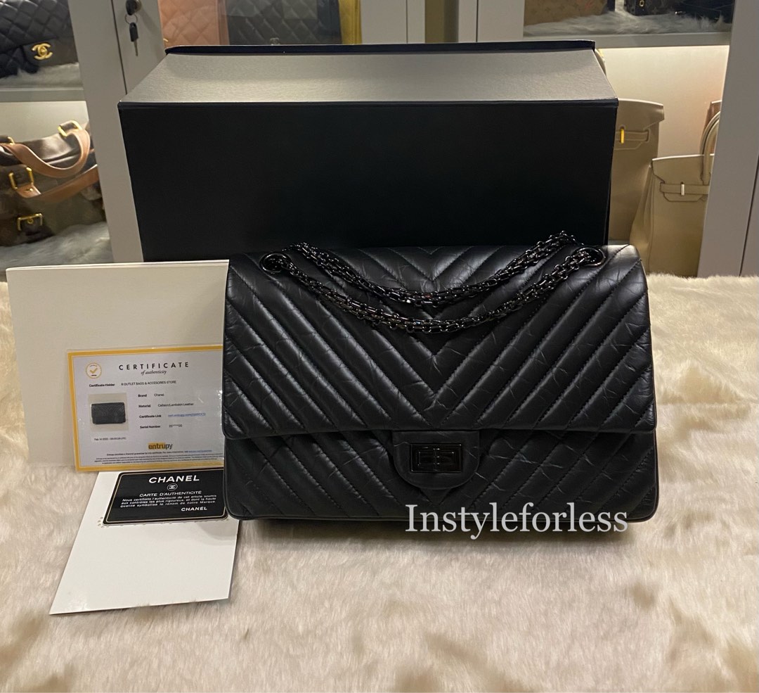 Chanel Reissue 226 so black, Luxury, Bags & Wallets on Carousell