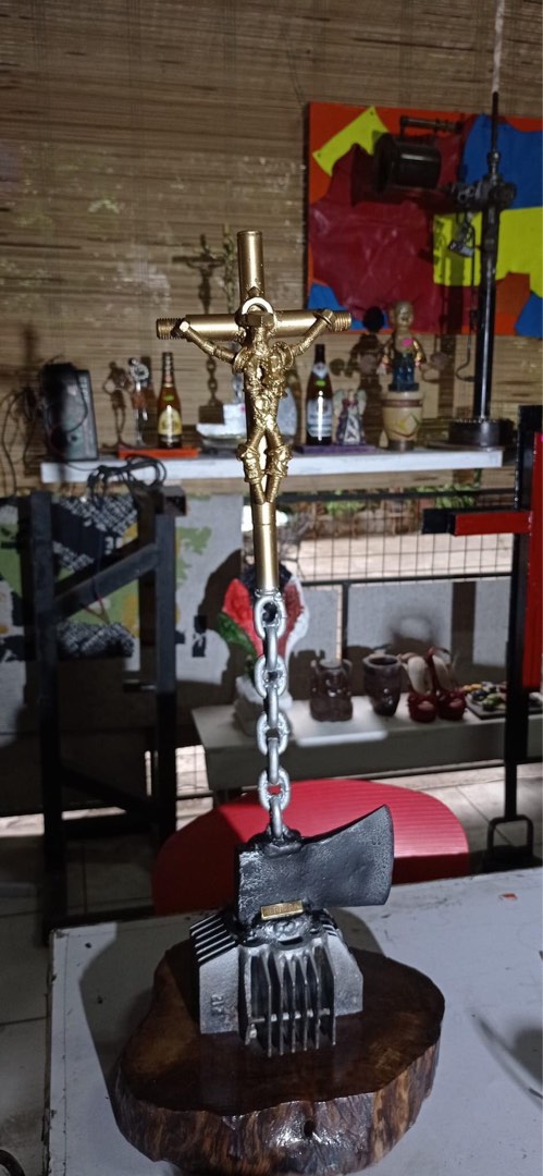 Cruxifix Metal Sculpture, Furniture & Home Living, Home Decor, Other ...
