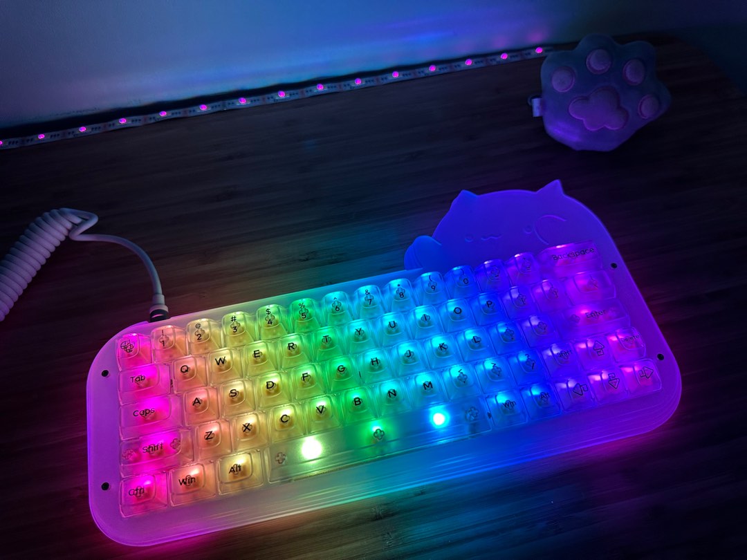 WTS Custom Bongo Cat Mechanical Keyboard, Computers & Tech, Parts ...