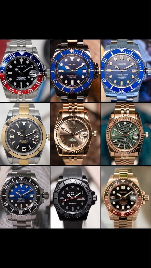 Custom Seiko mods, Hobbies & Toys, Toys & Games on Carousell