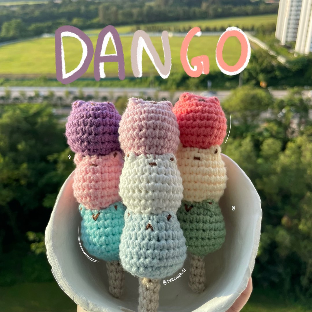 Dango Crochet Keychain, Hobbies & Toys, Stationery & Craft, Handmade ...