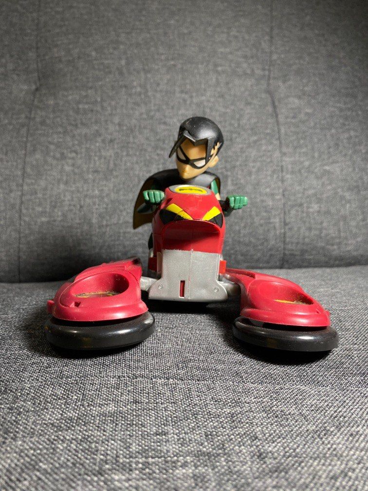 DC Comics 'THE BATMAN' Animated Series 6" ROBIN bike vehicle toy figure ...