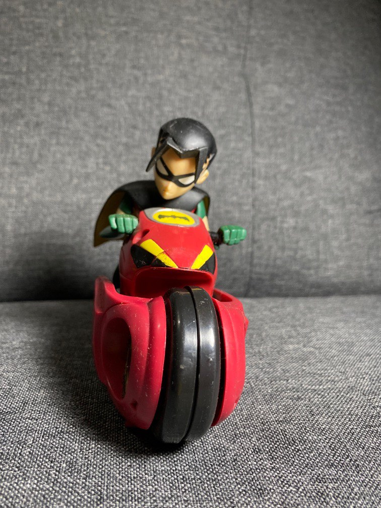 DC Comics 'THE BATMAN' Animated Series 6" ROBIN bike vehicle toy figure ...