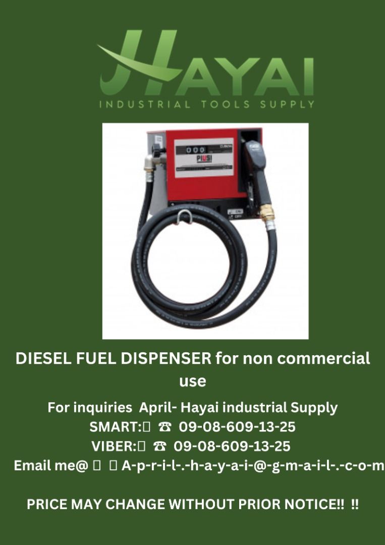 DIESEL FUEL DISPENSER for non commercial use, Commercial & Industrial ...