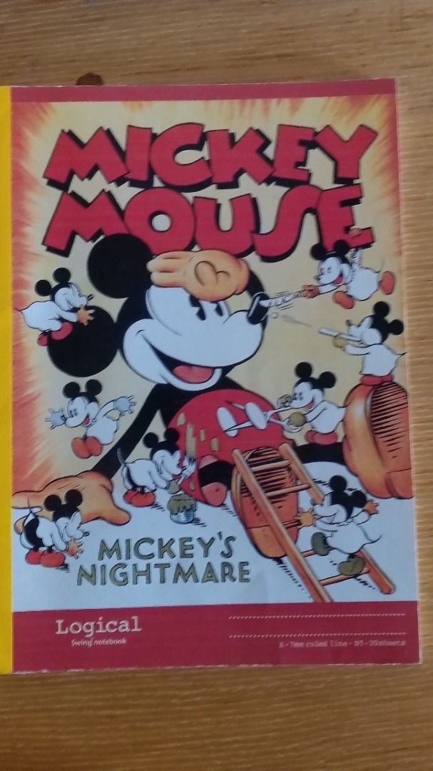 Disney Retro Mickey Mouse Jotted Line Book, Hobbies & Toys, Stationery ...