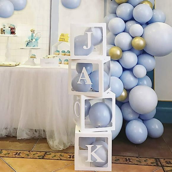 DIY A-Z Alphabet Transparent Balloon Box With Letters ForBaby Shower ...